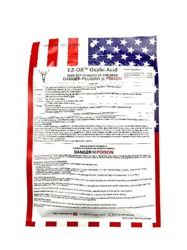 EZ-OX Oxalic Acid Tablets – Triple Oak Acres Bee Supply